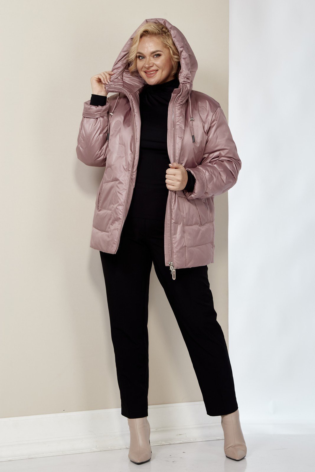 Куртка 2129 пудра Shetti купить в интернет магазине Велесмода